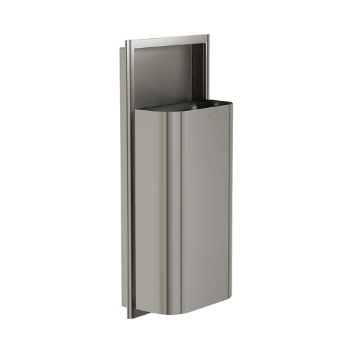 Bradley 3B1 Elvari Brushed Stainless Semi-Recessed Waste Receptacle ...