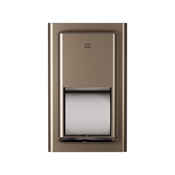 Bradley 5B2-000000-BZ Elvari Brushed Bronze Recessed Toilet Paper ...
