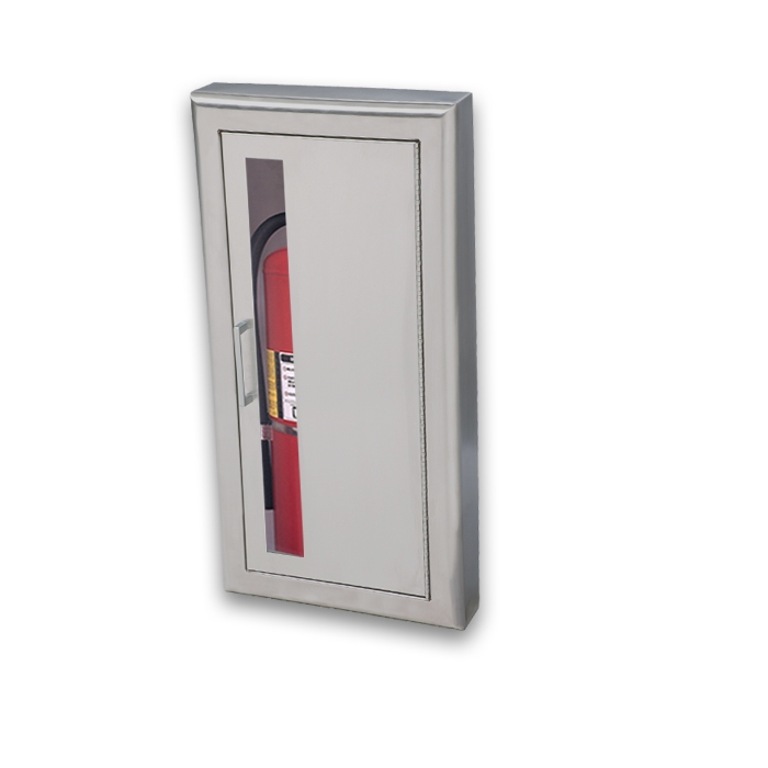 JL Academy Aluminum 8127V10 Semi-Recessed 5 lbs. Fire Extinguisher ...