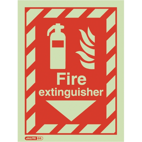 Jalite Aluminum Photoluminescent "Fire Extinguisher" ID Sign JAL ...
